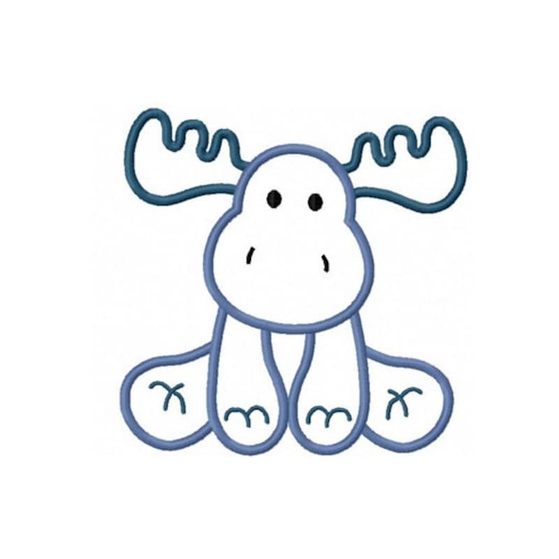 Moose Applique - Etsy