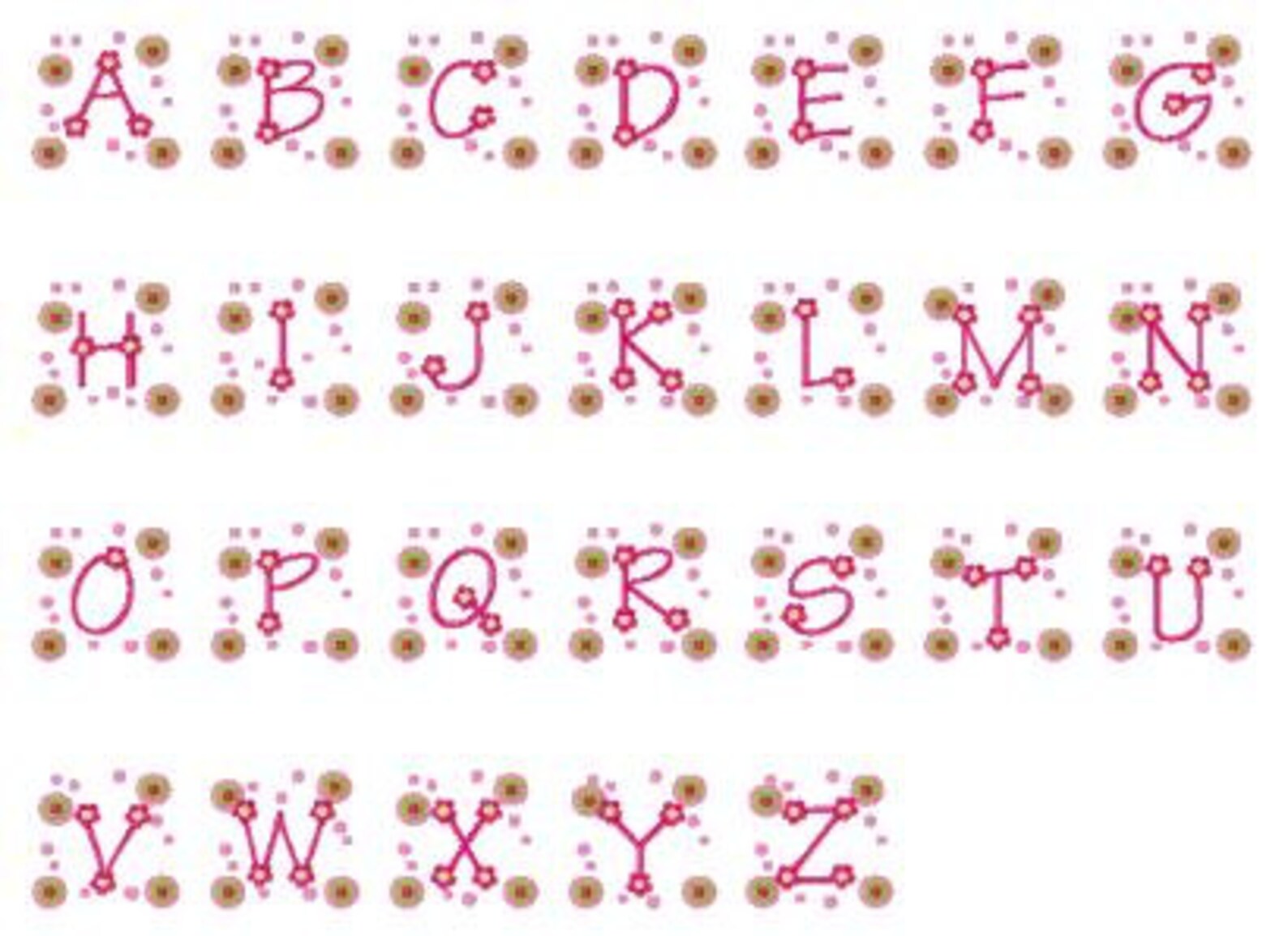 Daisy Flower Letters Machine Embroidery Design - Etsy