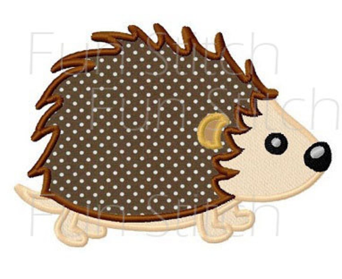 Porcupine Applique Machine Embroidery Design Digital Pattern - Etsy