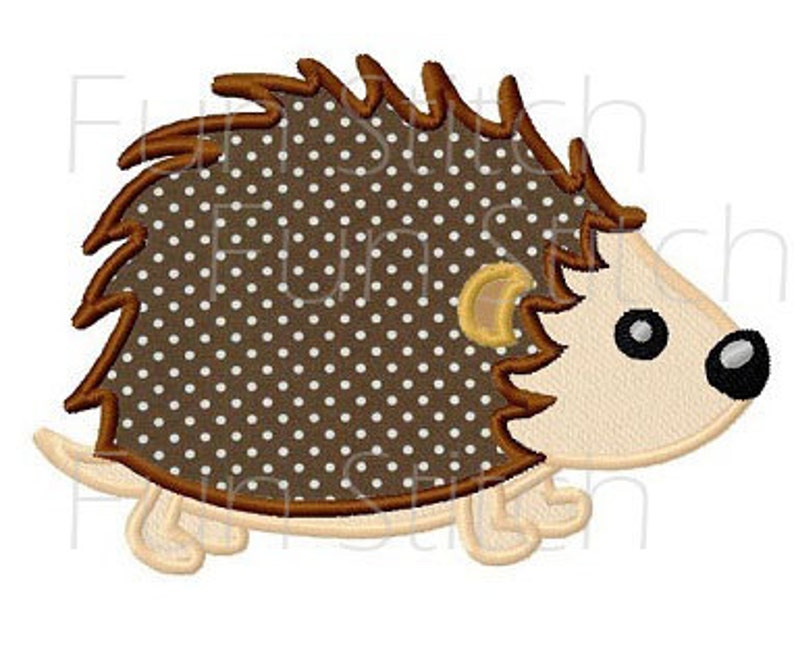 Porcupine Applique Machine Embroidery Design Digital Pattern - Etsy