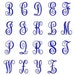 Fancy Monogram Initial Letters Font Machine Embroidery Design 4 Sizes ...