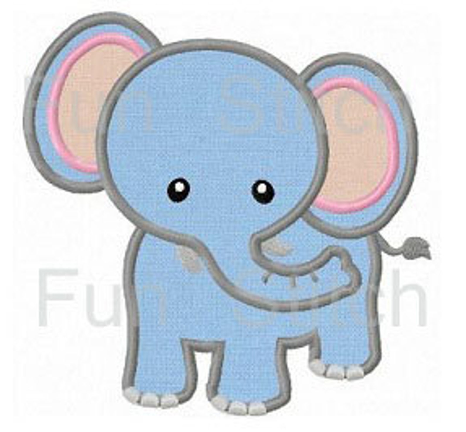 Elephant Machine Embroidery Design Applique | Etsy
