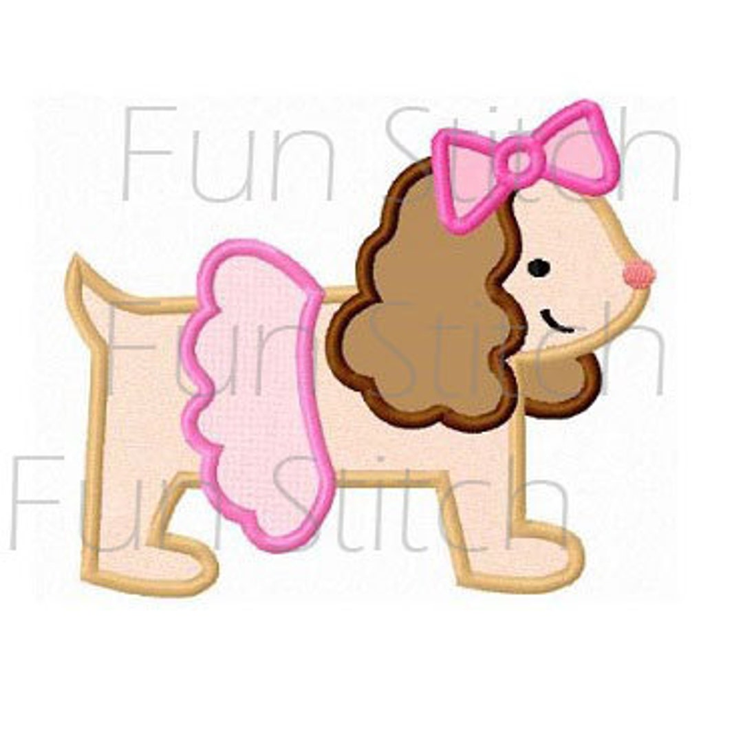 Puppy Dog Applique Machine Embroidery Design - Etsy