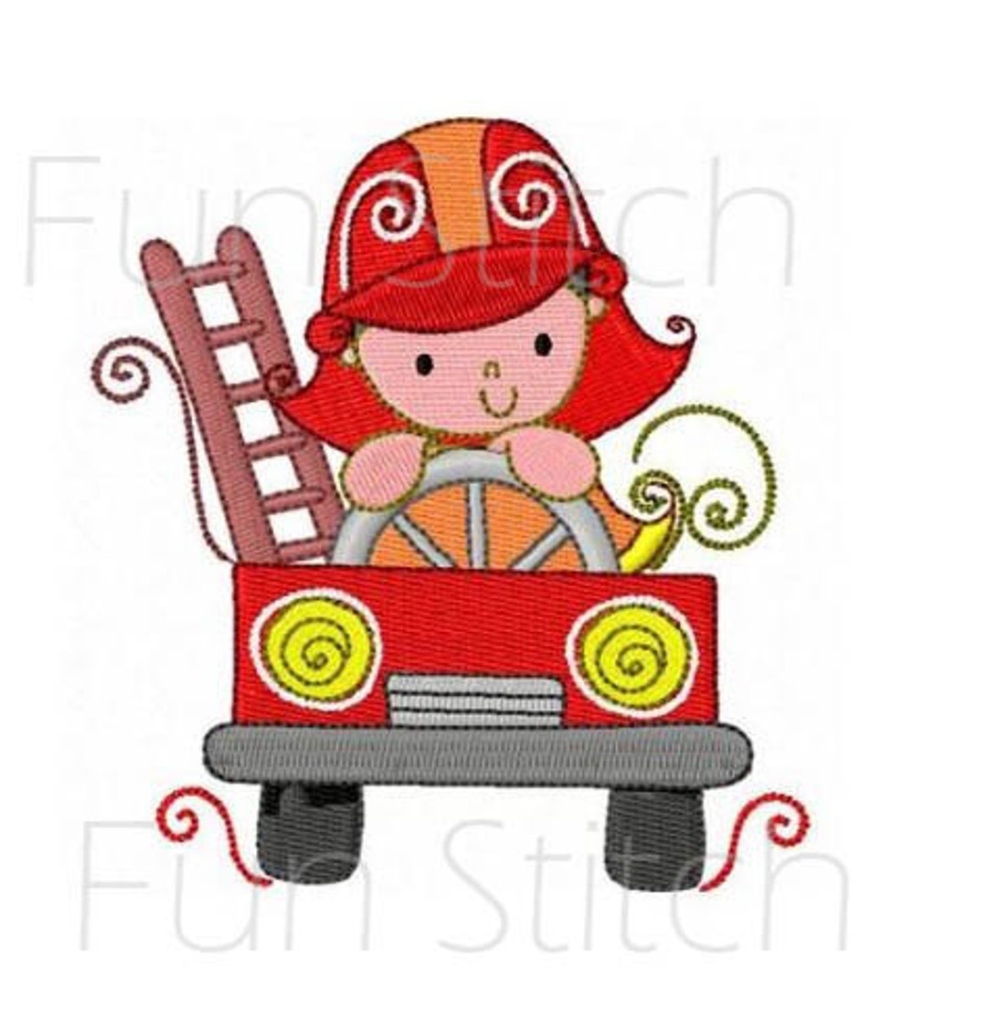 Set of 10 Swirly Firemen Machine Embroidery Design Digital Pattern - Etsy