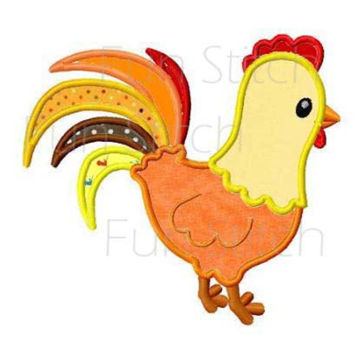 Rooster Applique Machine Embroidery Design Instant Download - Etsy