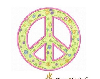 Mini Peace Sign Machine Embroidery Design INSTANT DOWNLOAD-3 - Etsy