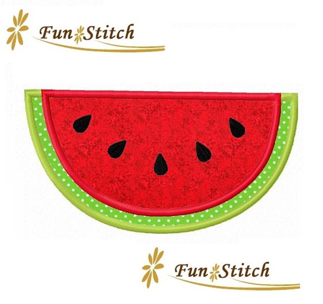 Watermelon Applique Machine Embroidery Design - Etsy