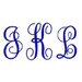 Fancy Monogram Initial Letters Font Machine Embroidery Design 4 Sizes ...
