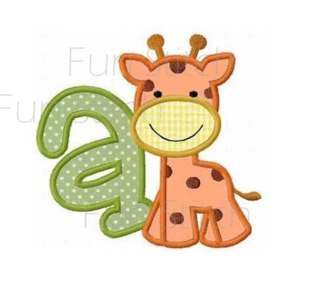 26 Giraffe Font Letters Machine Embroidery Design - Etsy