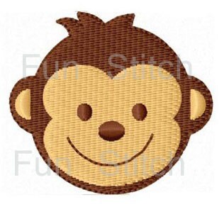 Monkey Machine Embroidery Design | Etsy