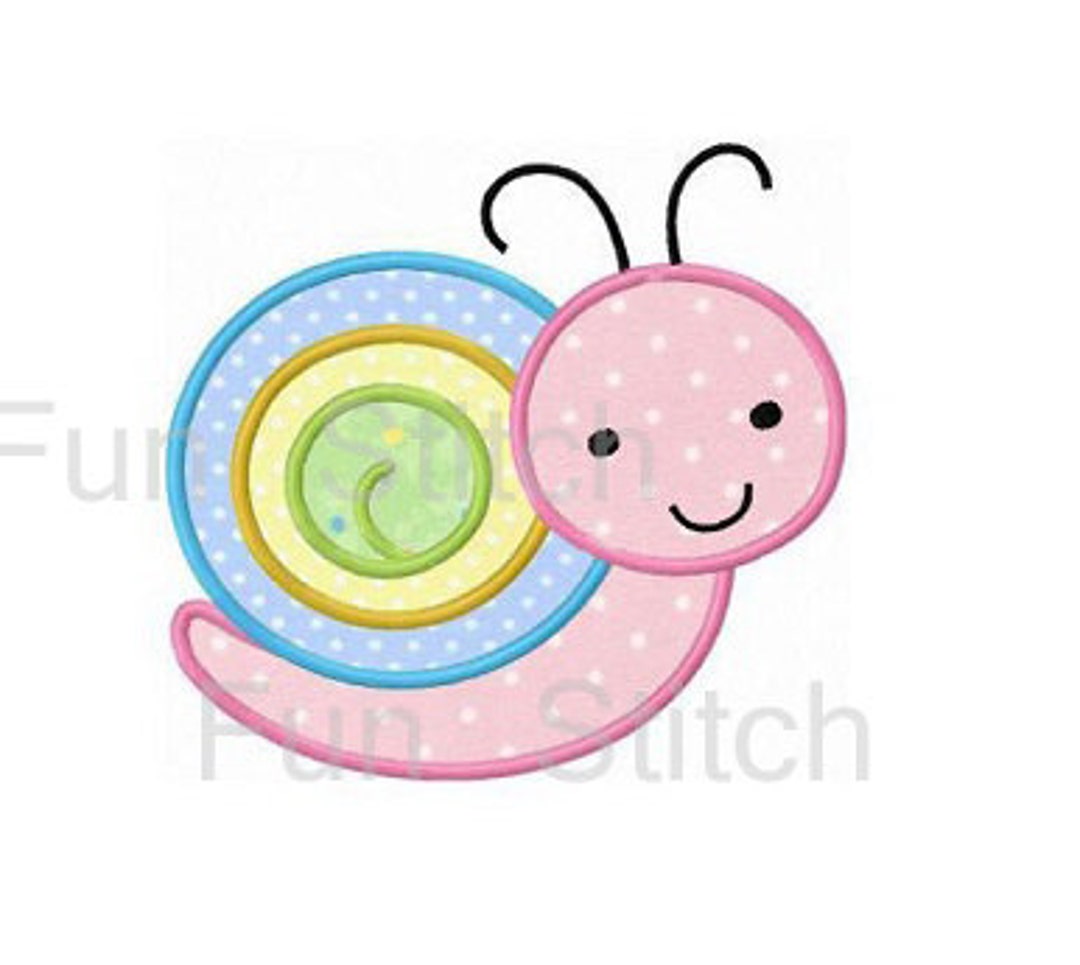 Snail Applique Machine Emboridery Design Applique File Digital Pattern ...