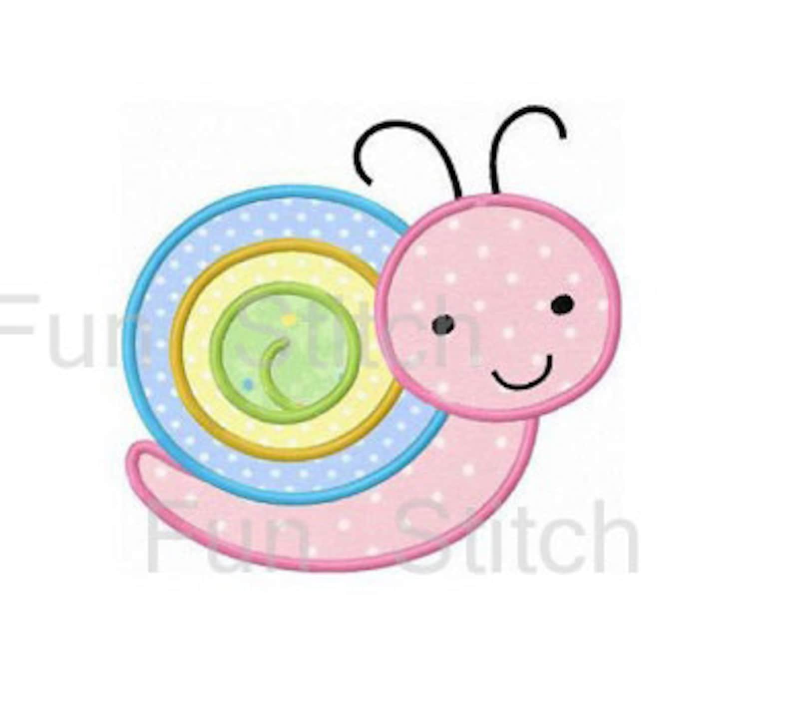 Snail Applique Machine Emboridery Design - Etsy