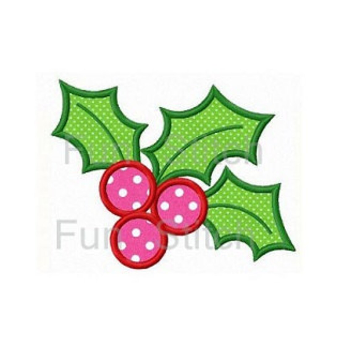 Christmas Holly Applique Machine Embroidery Design - Etsy Australia