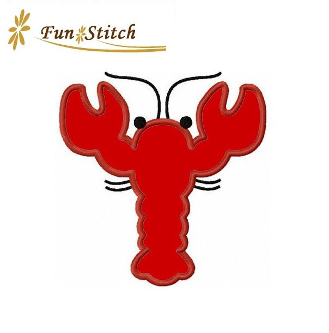 Lobster Applique Machine Embroidery Design - Etsy