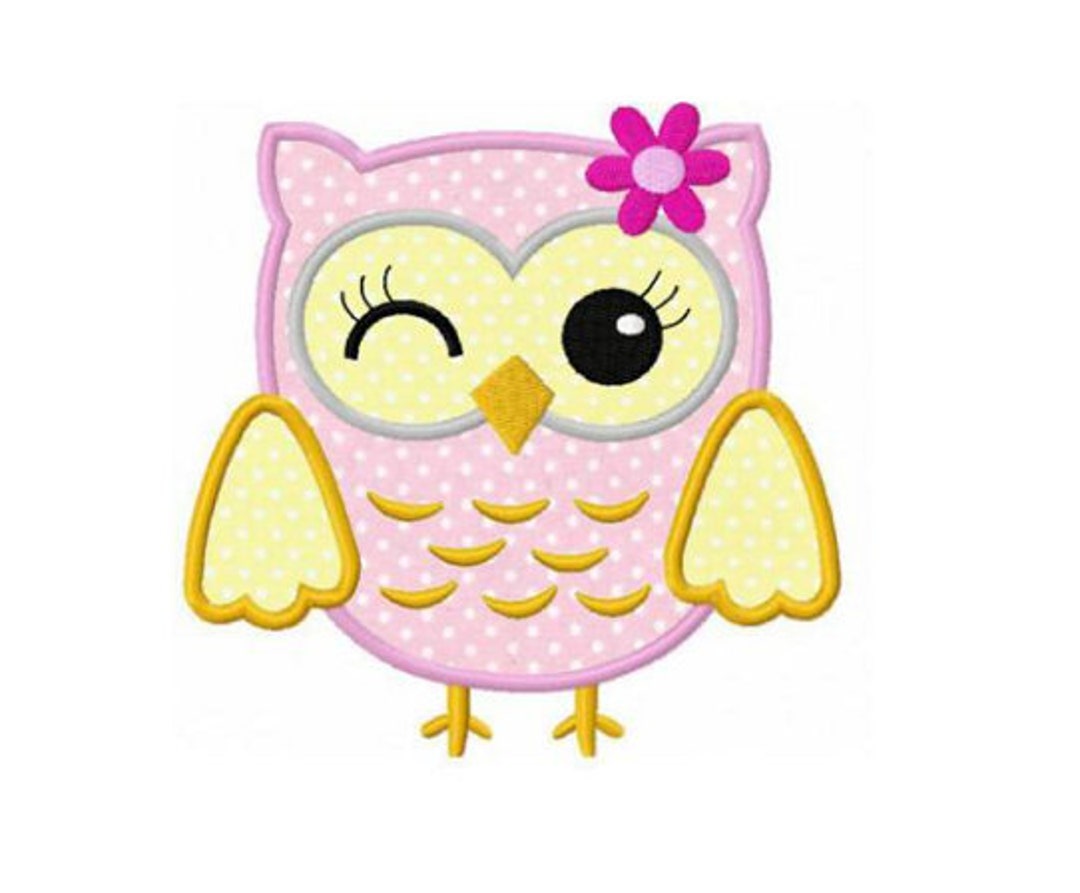 Baby Winky Owl Applique Machine Embroidery Design Digital Pattern - Etsy