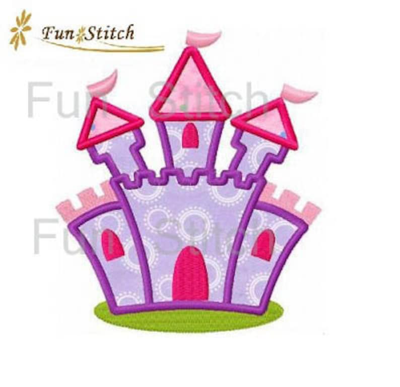 Princess Castle Applique Machine Embroidery Design - Etsy