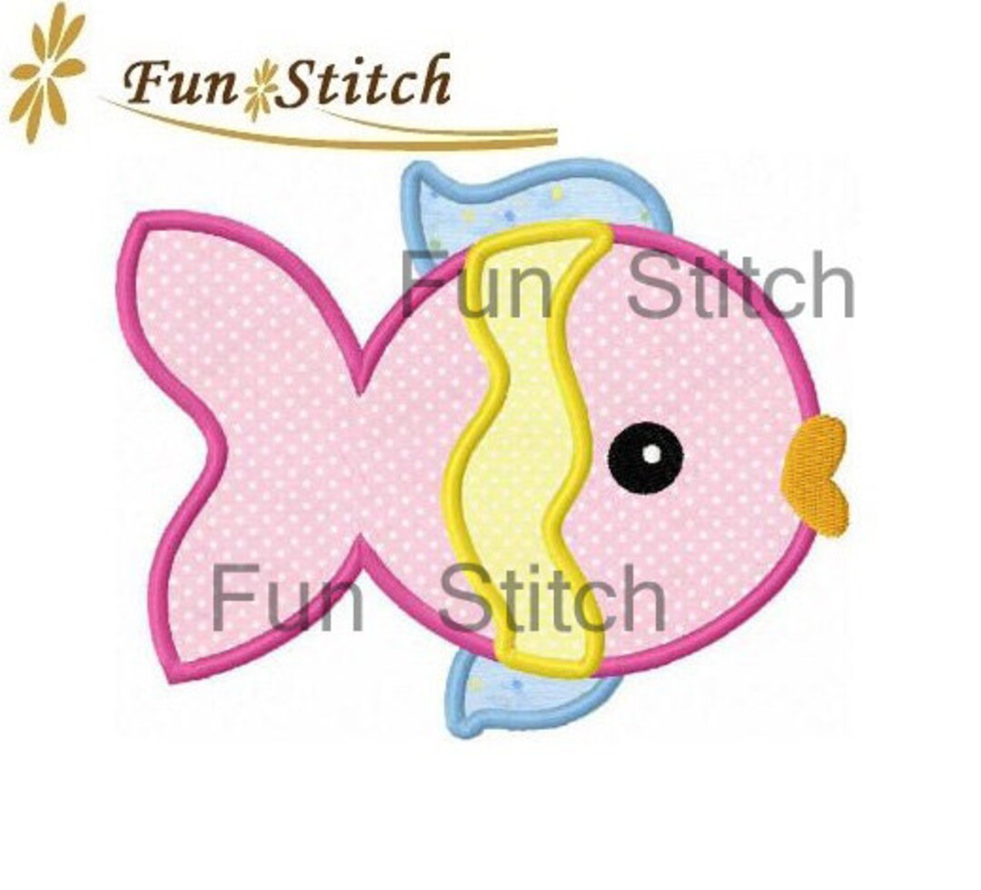 Tropical Fish Applique Machine Embroidery Design - Etsy