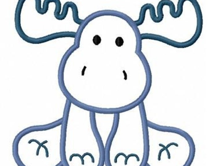 Moose Applique Machine Embroidery Design - Etsy