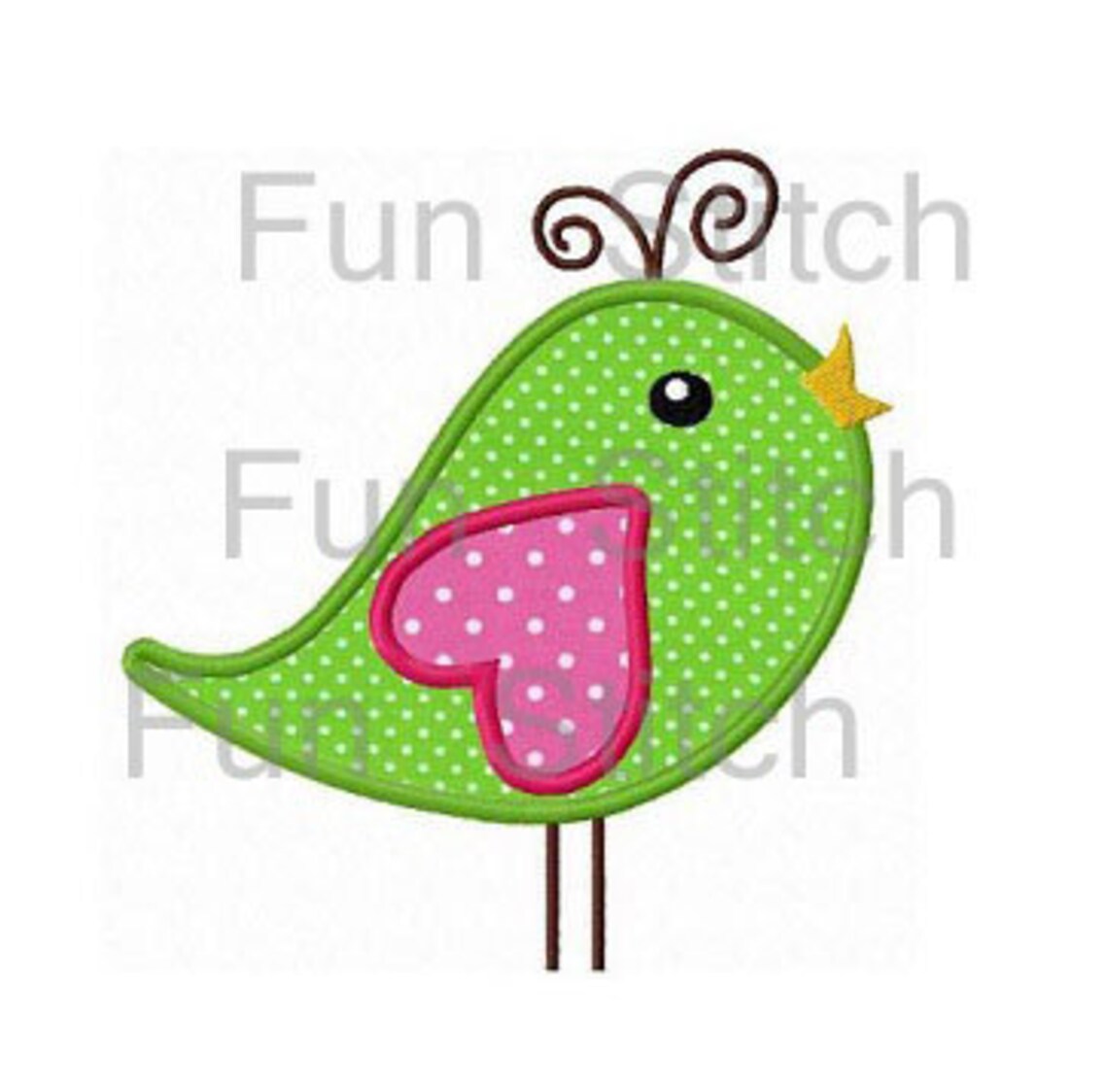 Cute Bird Applique Machine Embroidery Design Pattern - Etsy
