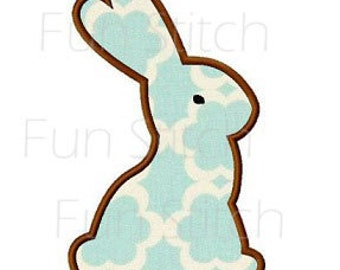 Chocolate Bunny With a Bow Applique Machine Embroidery Design - Etsy