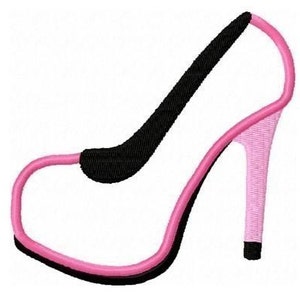 Fashion High Heel Applique Machine Embroidery Design Digital Pattern ...