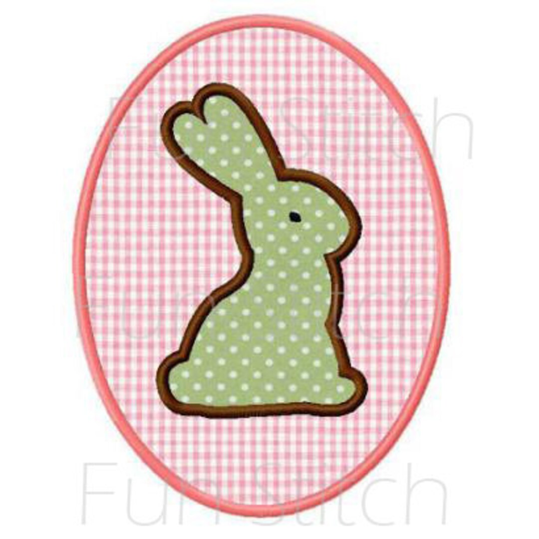 Bunny Applique Machine Embroidery Design Digital Pattern - Etsy
