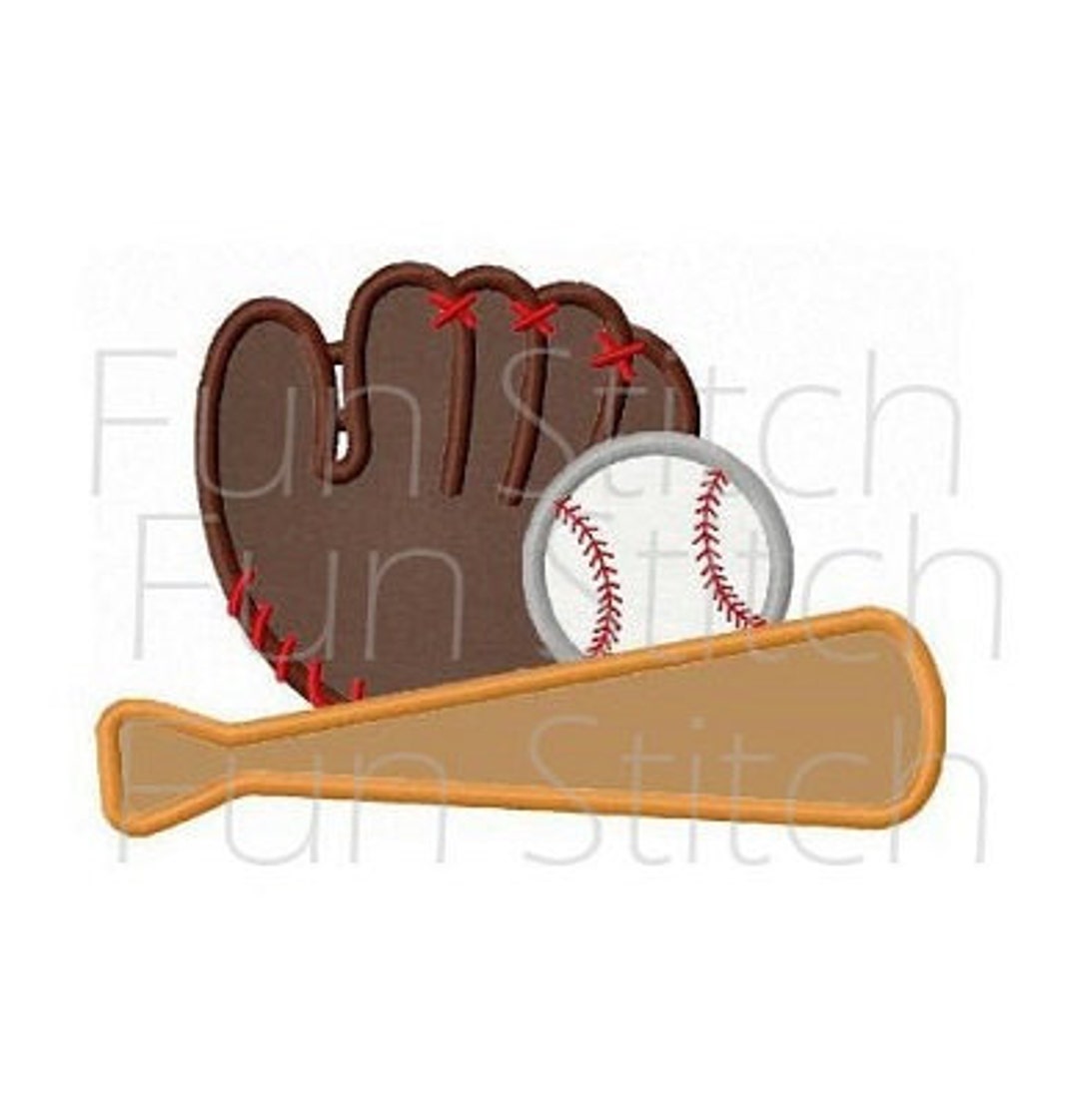 Baseball Sports Applique Machine Embroidery Design Digital Pattern ...