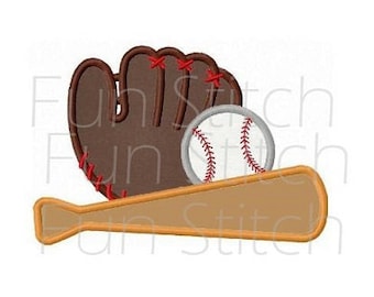 Baseball Machine Embroidery Design Baseball Applique Sports - Etsy