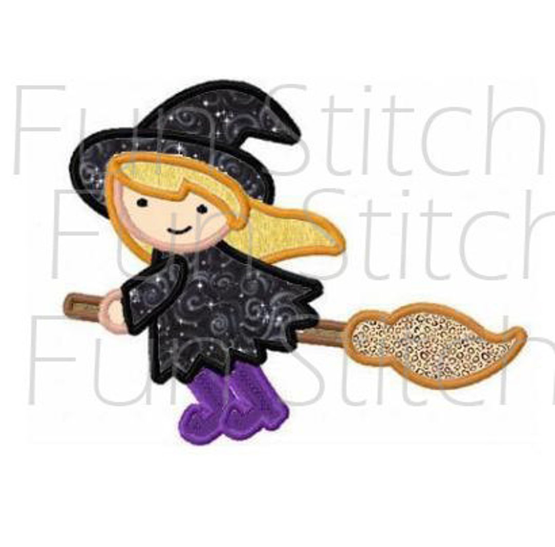 Little Witch Halloween Machine Embroidery Design Instant Download - Etsy