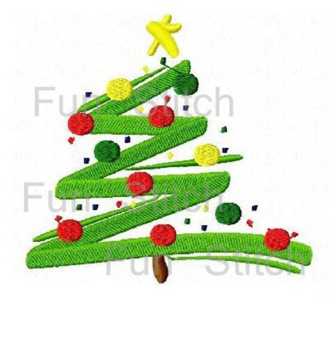 Christmas Tree Machine Embroidery Design - Etsy