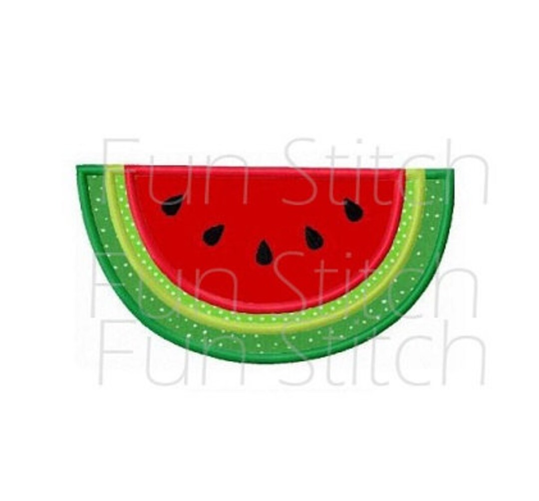 Watermelon Applique Machine Embroidery Design Digital Pattern Instant ...
