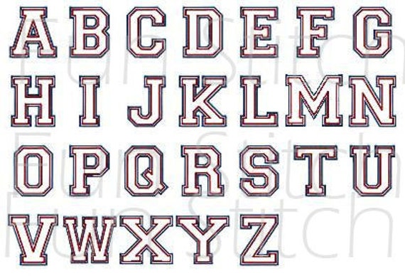 Double Applique Alphabet Designs