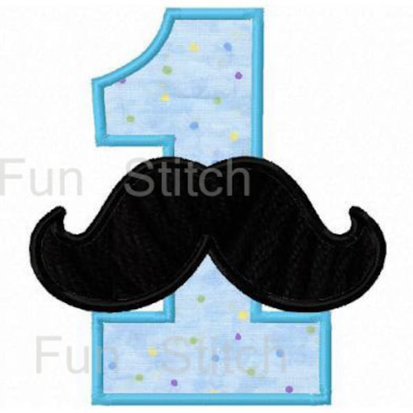 Mustache Numbers - Etsy