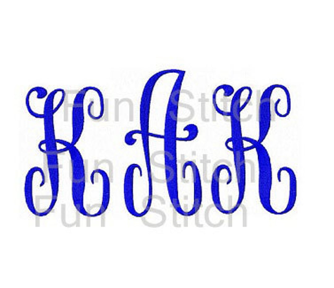 Small Monogram Initials Letters Font Machine Embroidery Design EM12 ...