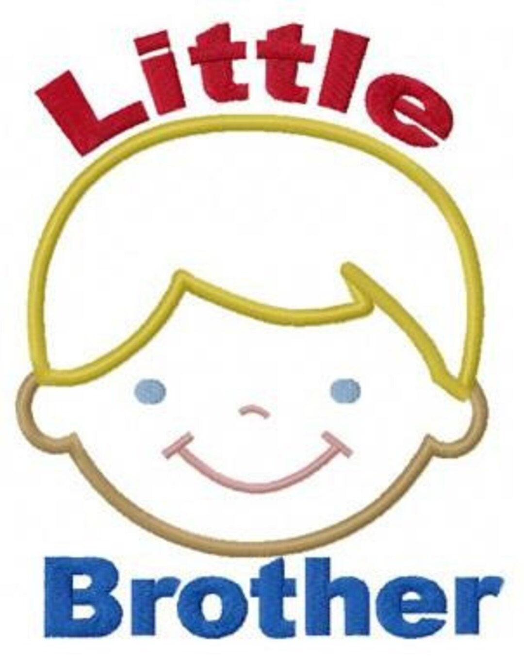 Little Brother Applique Machine Embroidery Design Digital Pattern ...