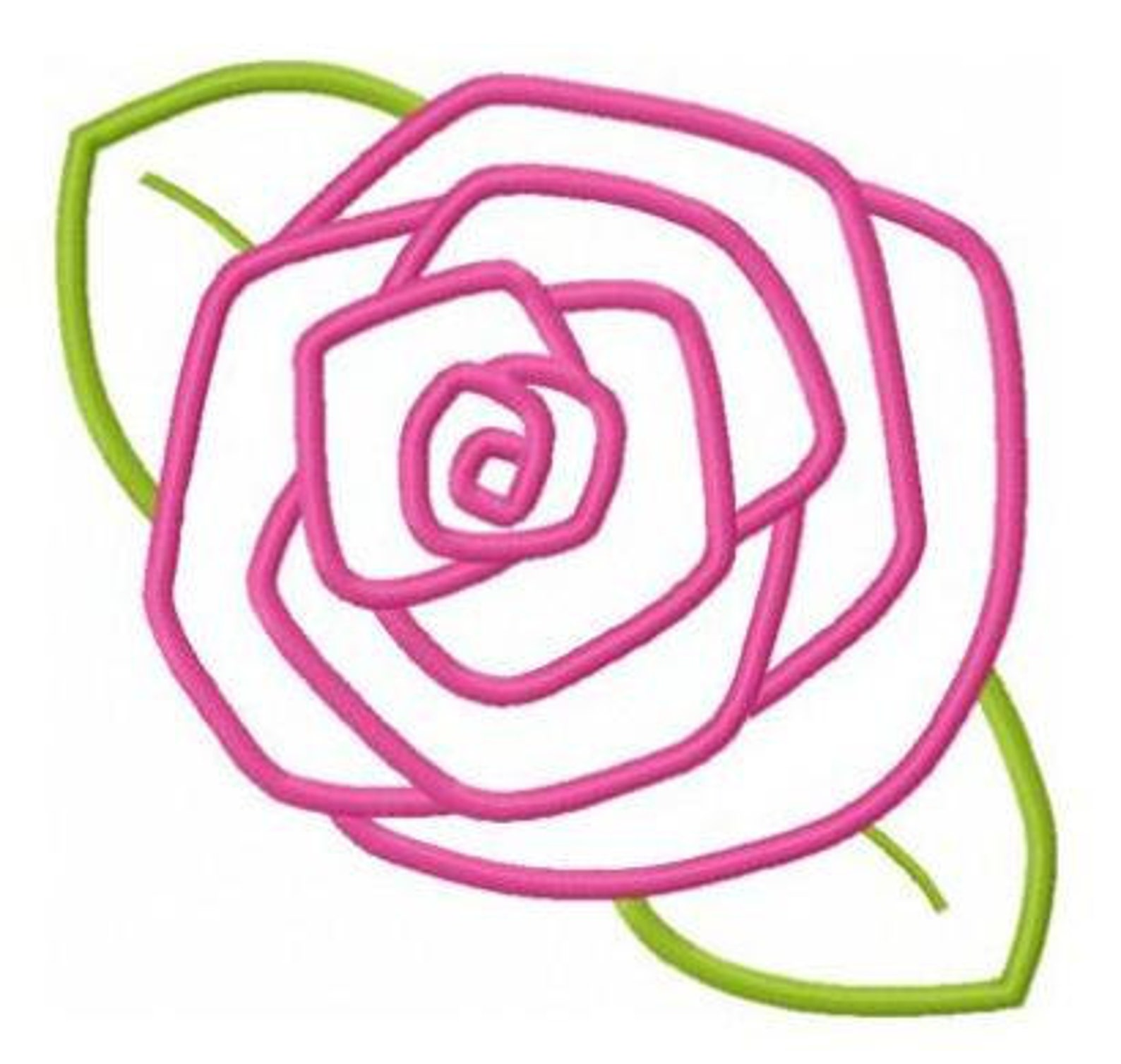 Rose Flower Applique Machine Embroidery Design - Etsy