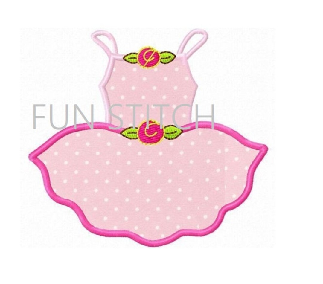 Ballerina Ballet Tutu Applique Digitized Machine Embroidery Design - Etsy