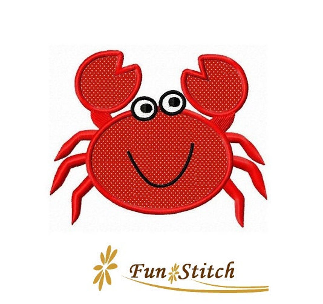 Crab Applique Machine Embroidery Design - Etsy