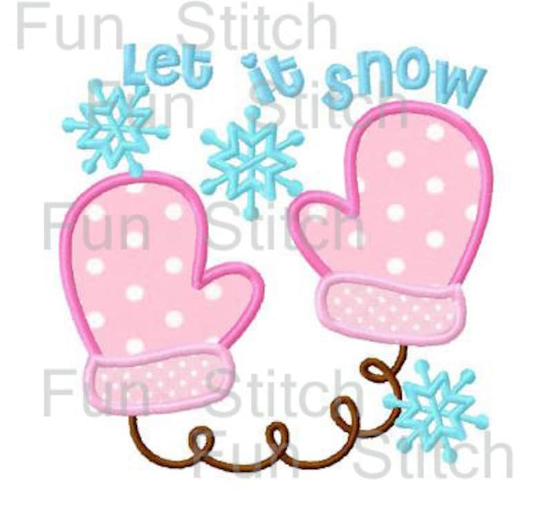 Winter Mittens Applique Machine Embroidery Design - Etsy
