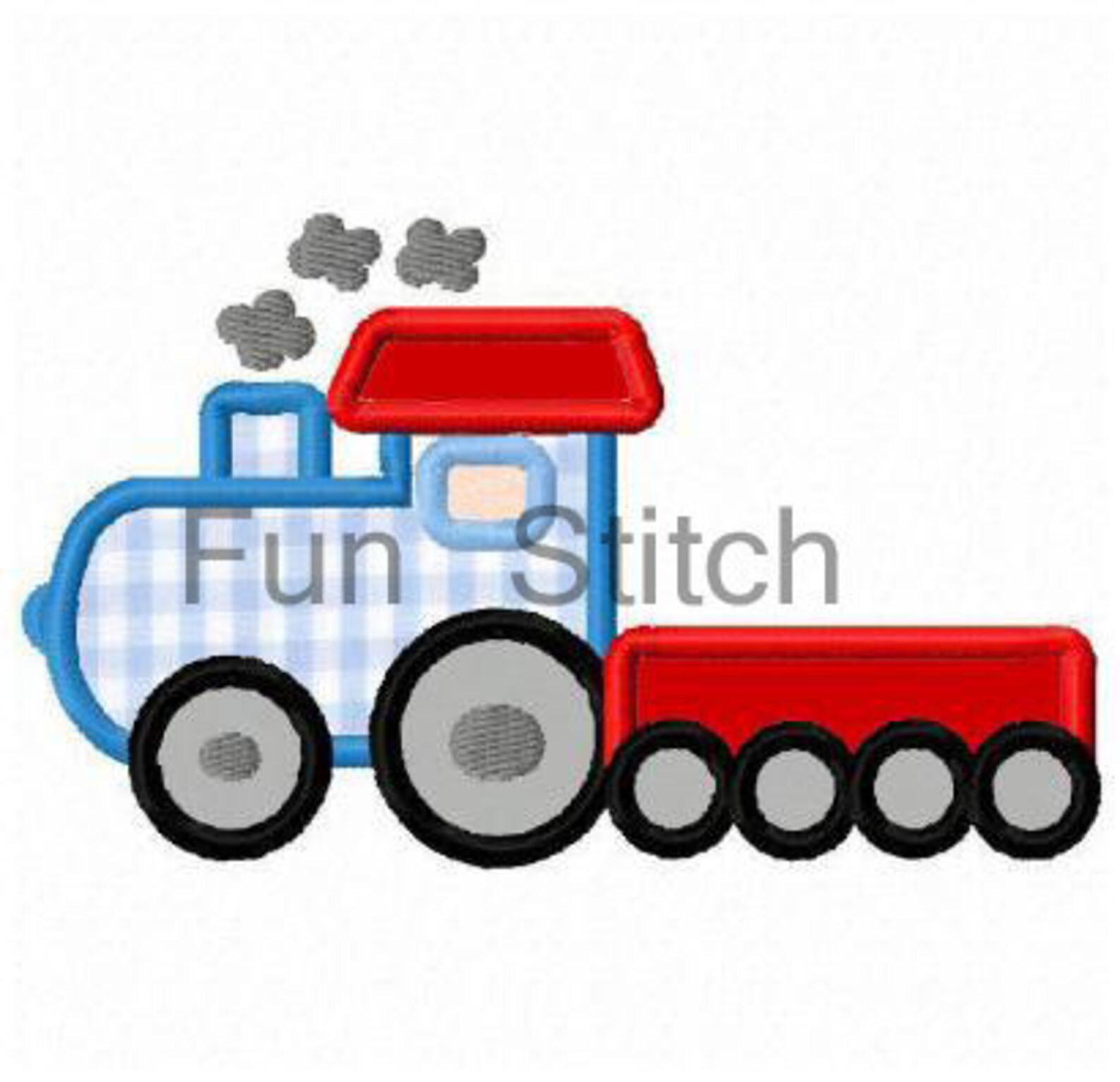 Train Applique Machine Embroidery Design | Etsy