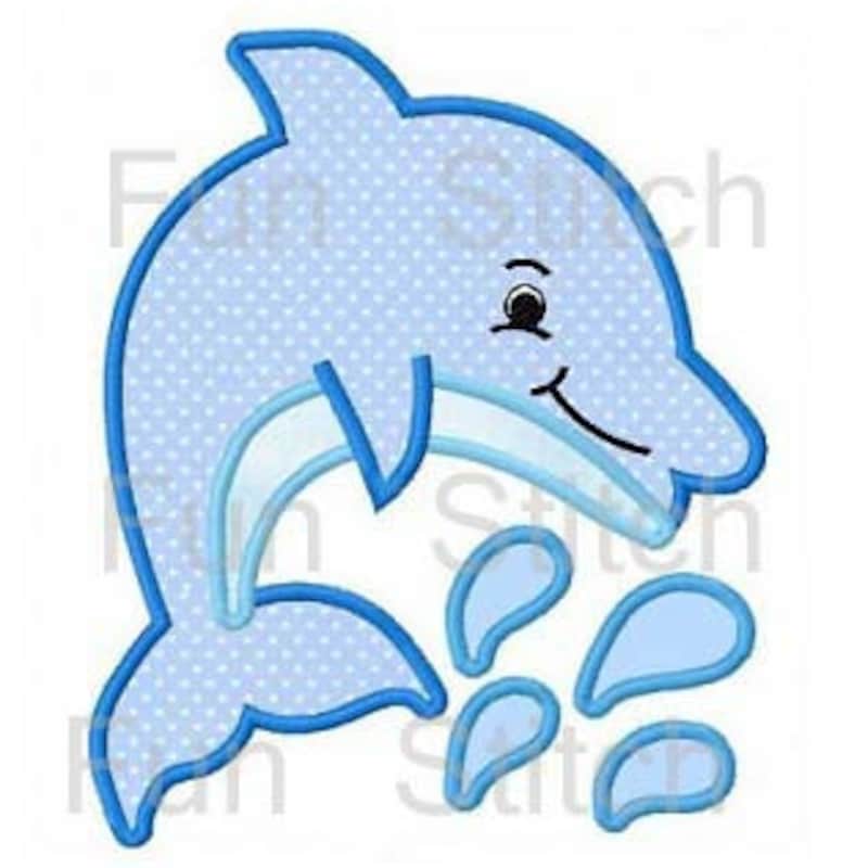 Dolphin Applique - Etsy