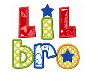 Lil Bro Little Brother Applique Machine Embroidery Design - Etsy