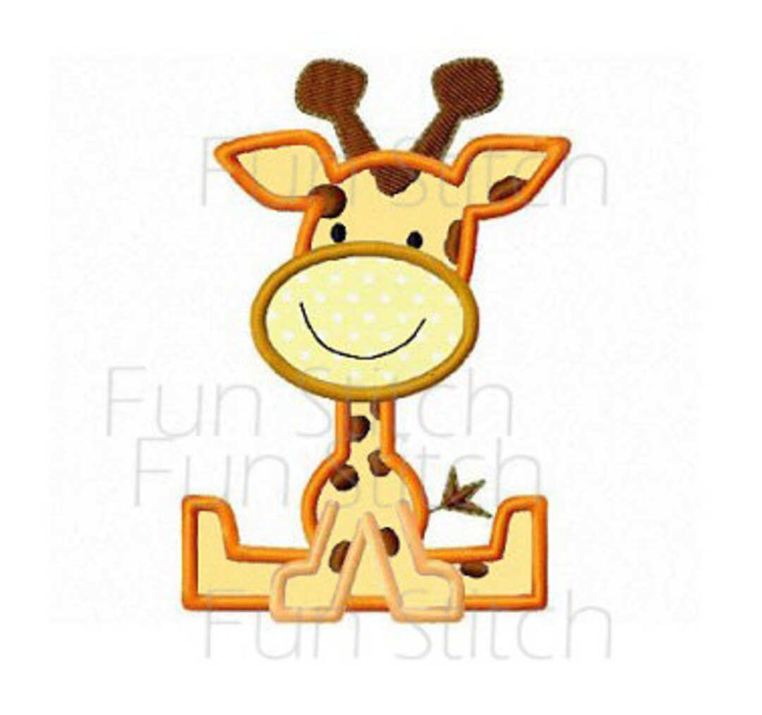Cute Giraffe Applique Machine Embroidery Design Digital Pattern - Etsy