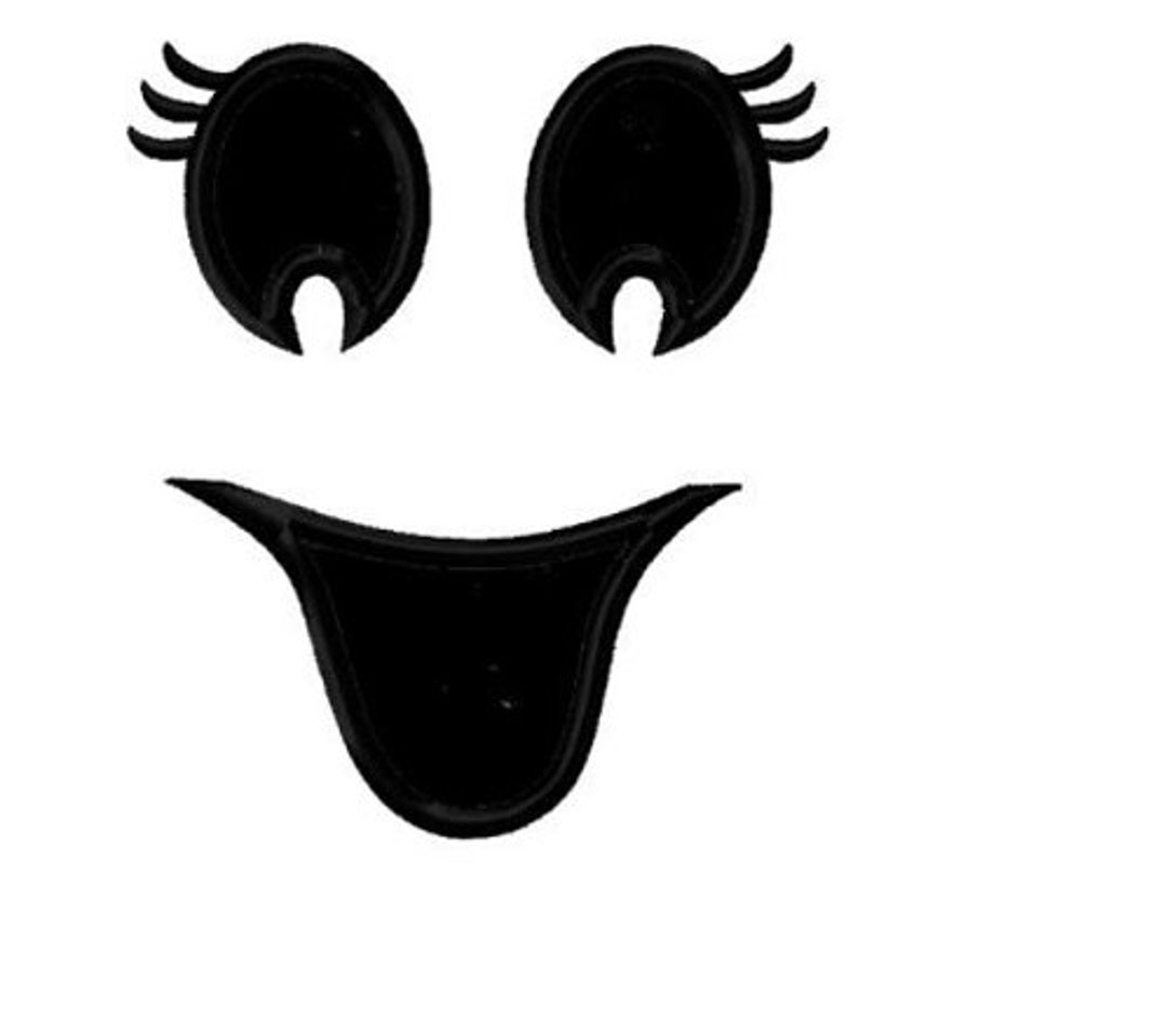 Halloween Girly Ghost Face Applique Machine Embroidery Design - Etsy