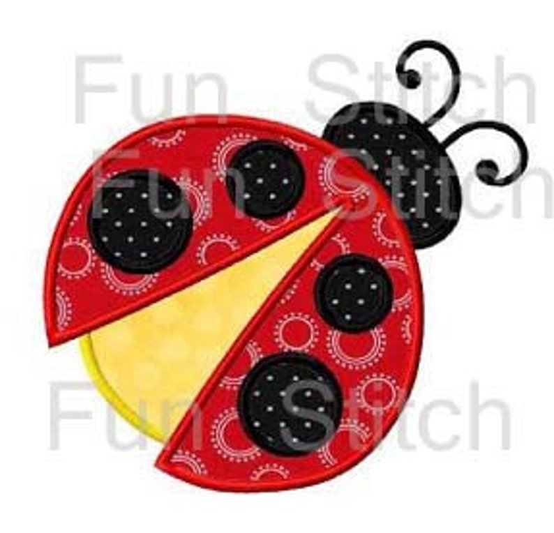 Ladybug Applique Machine Embroidery Design Instant Download | Etsy