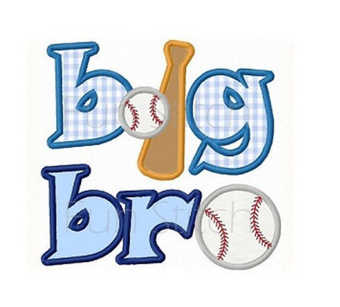 Big Bro Big Brother Applique Machine Embroidery Design - Etsy