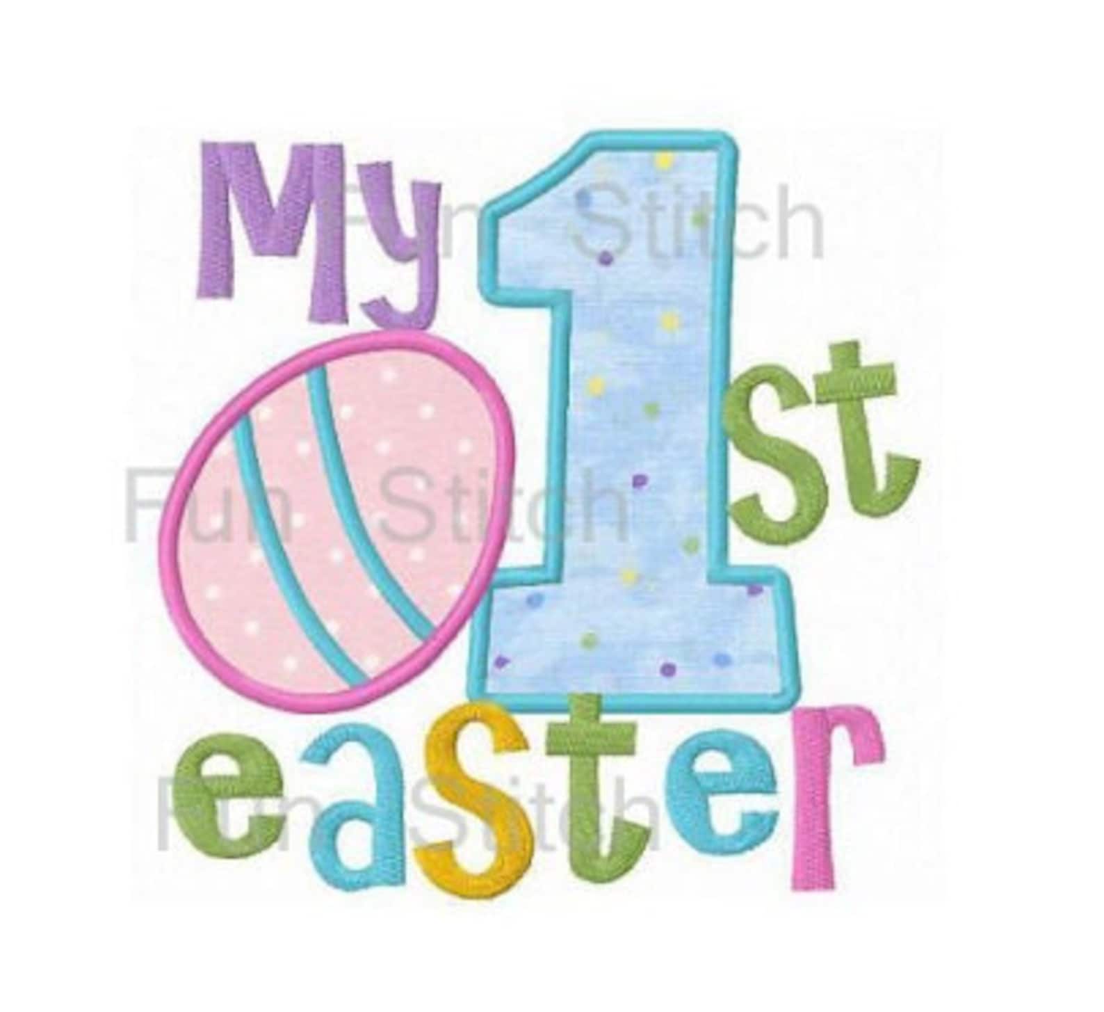 My First Easter Applique Easter Egg Machine Embroidery Design - Etsy