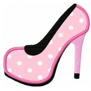 Fashion High Heel Applique Machine Embroidery Design Digital Pattern ...