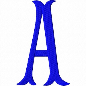 Fishtail Font Embroidery Design Letters 3 Sizes - Etsy