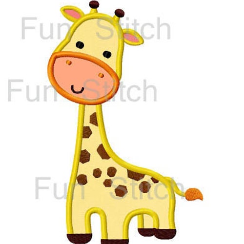 Cute Baby Giraffe Embroidery Design Animal Embroidery Design - Etsy